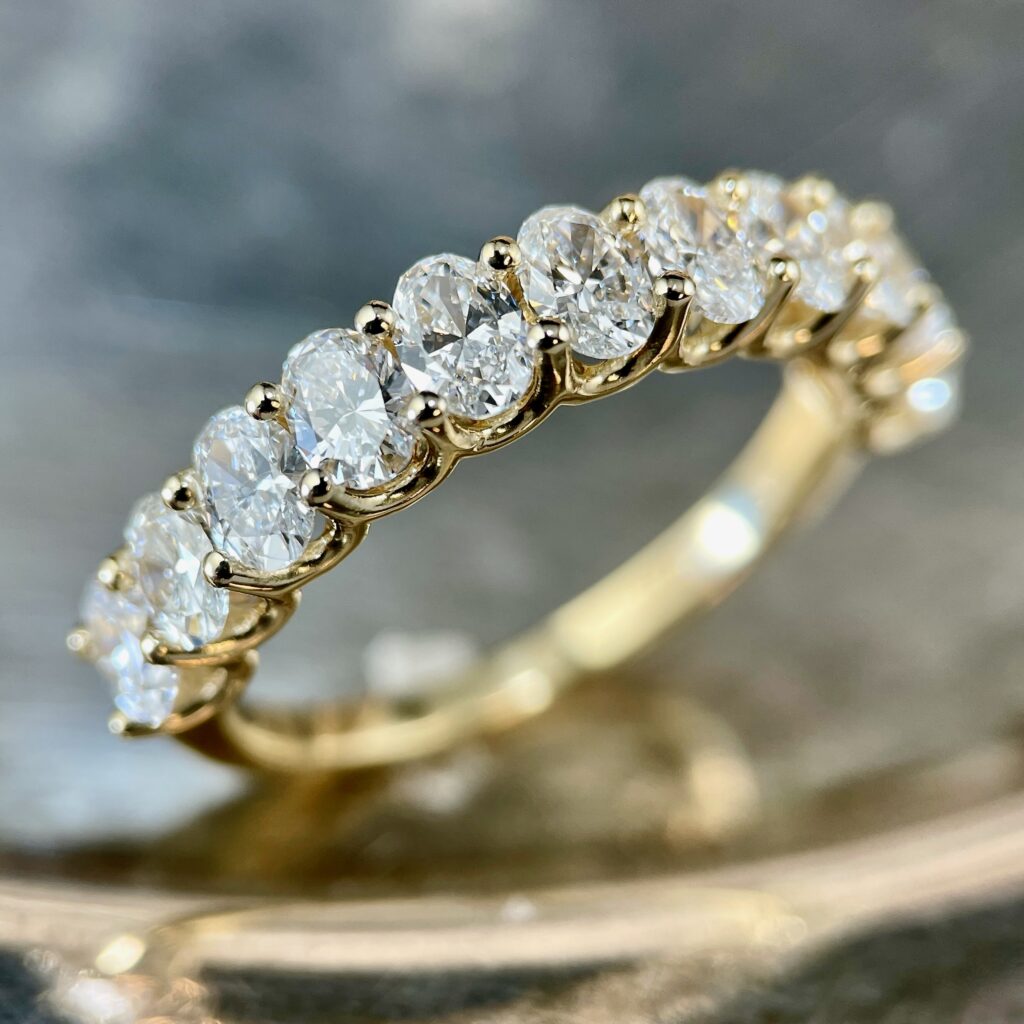 Oval Diamond Band- SOLD - Sholdt Jewelry Design